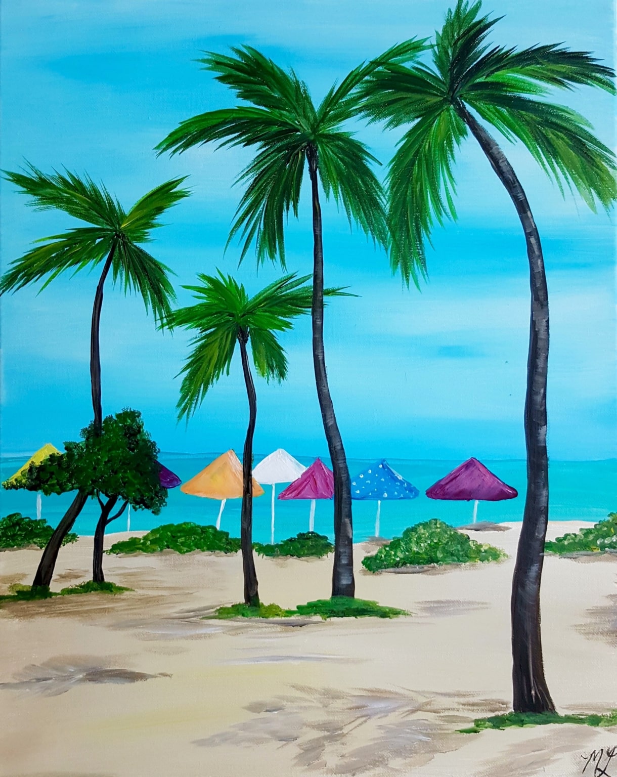 Cape Coral Wine and Paint - Beach Ready - Wine and Canvas - Florida