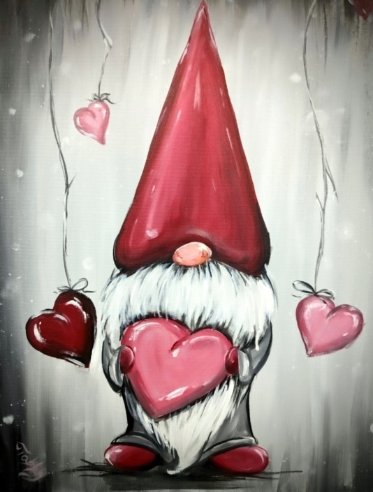 Gnome of Hearts - 2/10/26 - Wine and Canvas - Florida