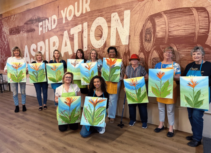 Paint and Sip at Aspirations Winery - Serenity - Wine and Canvas - Florida