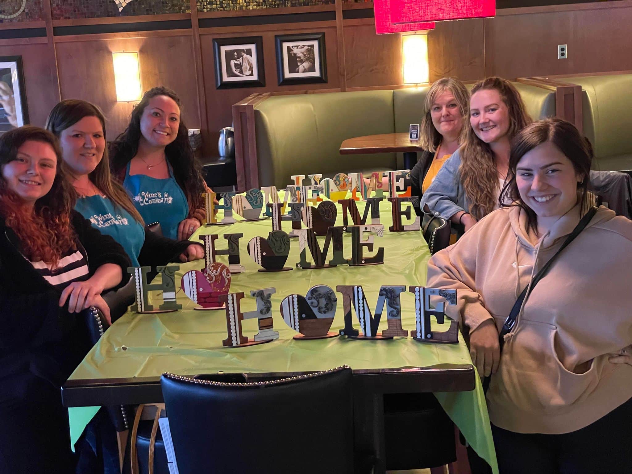 Carmel Paint Night - Love Wood Signs - Wine and Canvas - Indianapolis