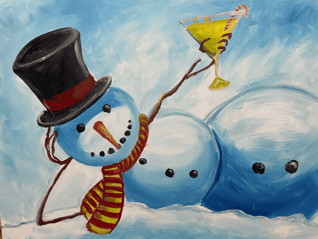 Greenwood Winter Paint Party - Sexy Snowman - Wine and Canvas ...