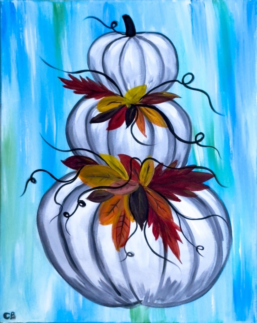 Toledo Paint and Sip Party - White Pumpkins - Wine and Canvas - Toledo, OH / Adrian, MI